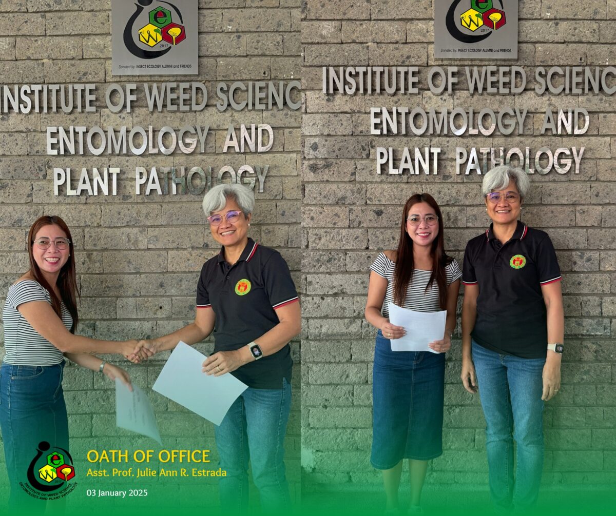 IWEP Welcomes Asst. Prof. Julie Ann R. Estrada | Institute of Weed ... IWEP Welcomes Asst. Prof. Julie Ann R. Estrada | Institute of Weed ...